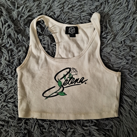 selena | Tops | Womens Official Selena Merchandise White Crop Top ...